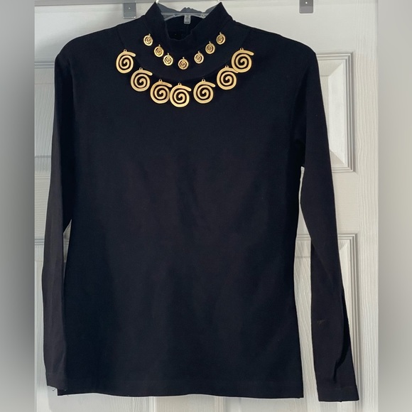 Platinum | Tops | Vintage Womens Dorothy Schoelen Platinum Black Top ...